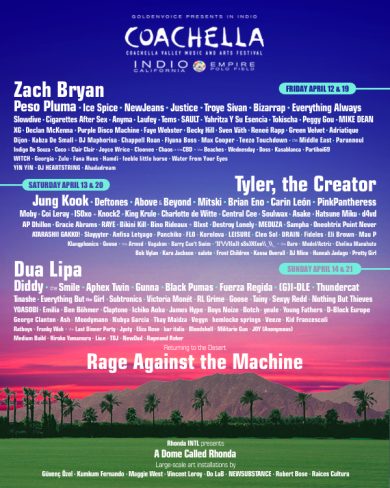 Antes do line up do Coachella tem a mock line up season - Festivalando