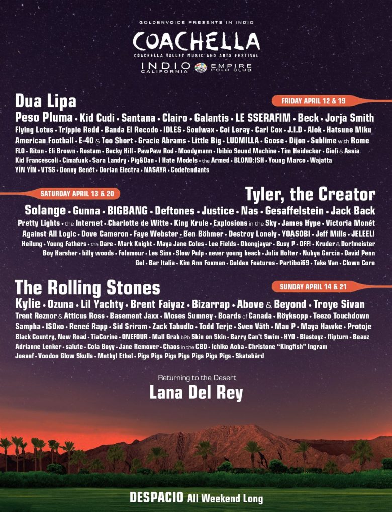 Antes do line up do Coachella tem a mock line up season - Festivalando